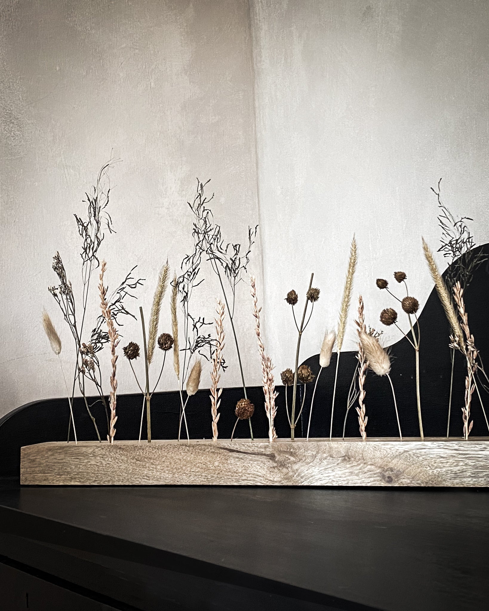 Mali Mango Wood Dried Flower Bar - Burnt Rust - Large