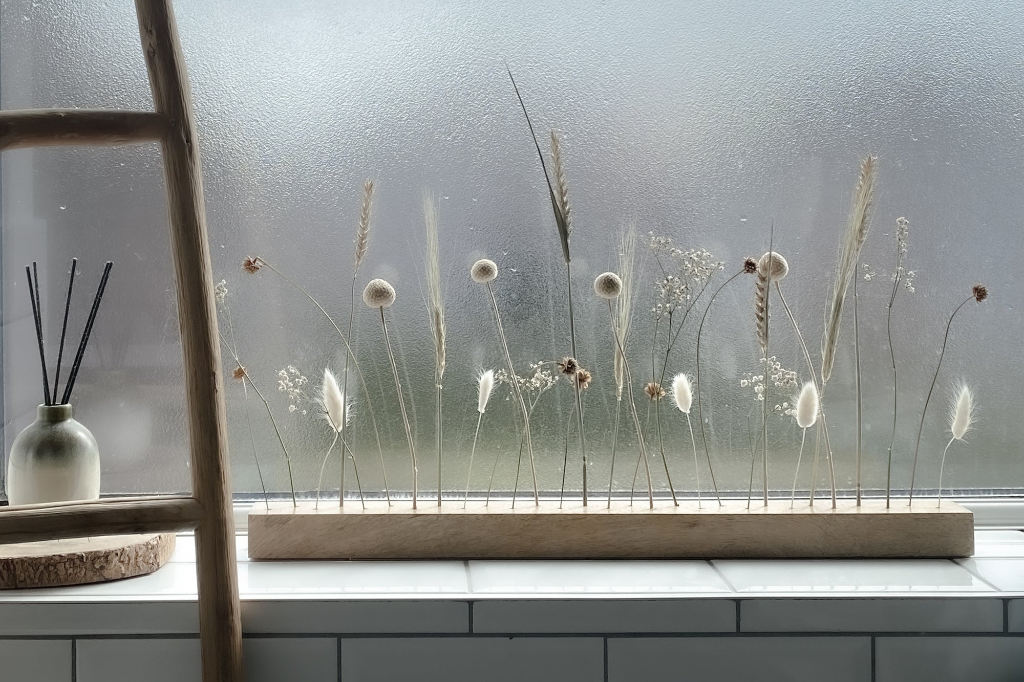 Mali Mango Wood Dried Flower Bar - Neutrals - Large