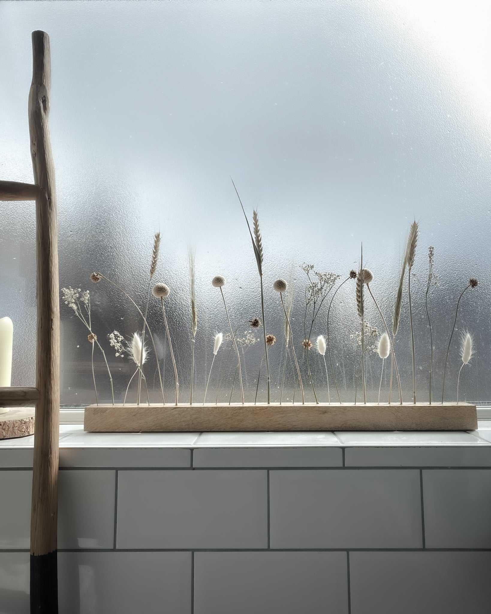 Mali Mango Wood Dried Flower Bar - Neutrals - Large